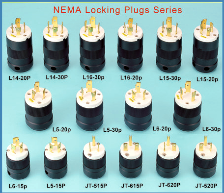 NEMA L5-15P Locking Plugs, Taiwan NEMA L5-15P Locking Plugs
